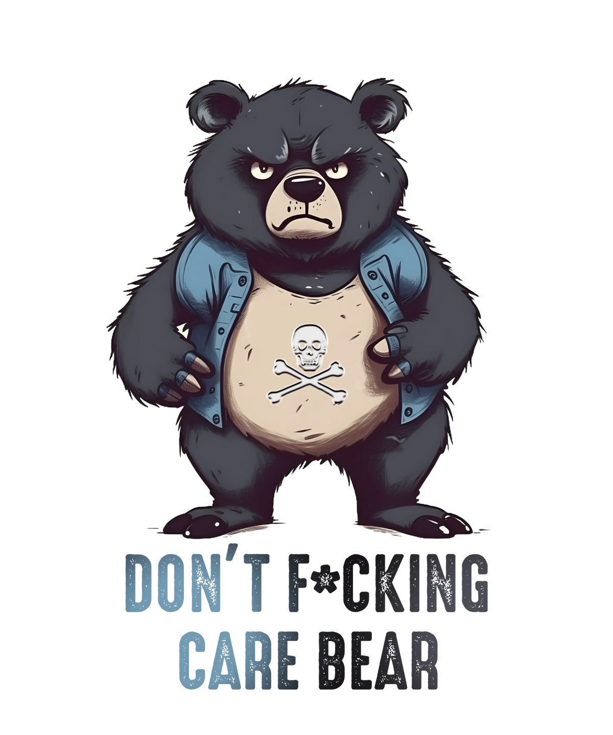 Cool Gangster Bear Design - DTF Ready To Press - DTF CENTER