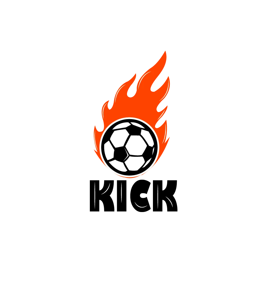 Flaming Soccer Ball KICK DTF Transfer Ready to Press