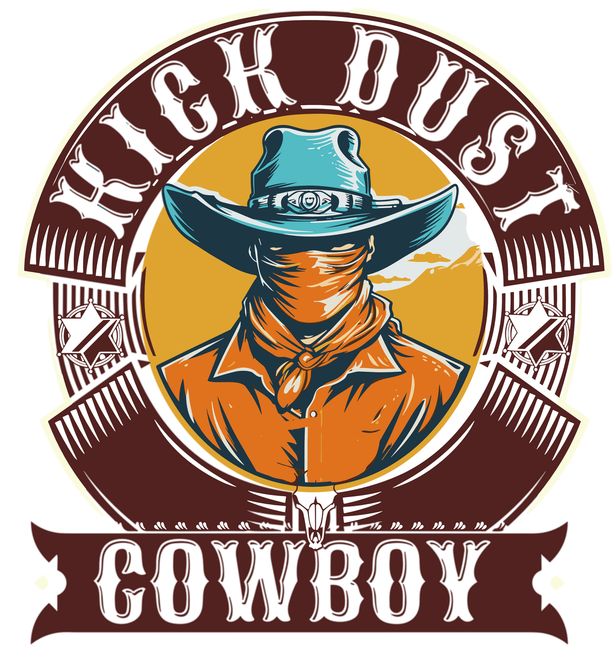 Kick Dust Cowboy Design - DTF Ready To Press Transfer