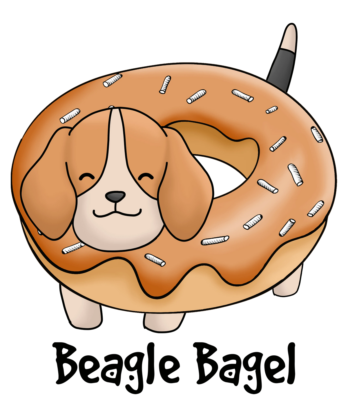 Beagle Bagel Design - DTF Ready To Press — DTF Center