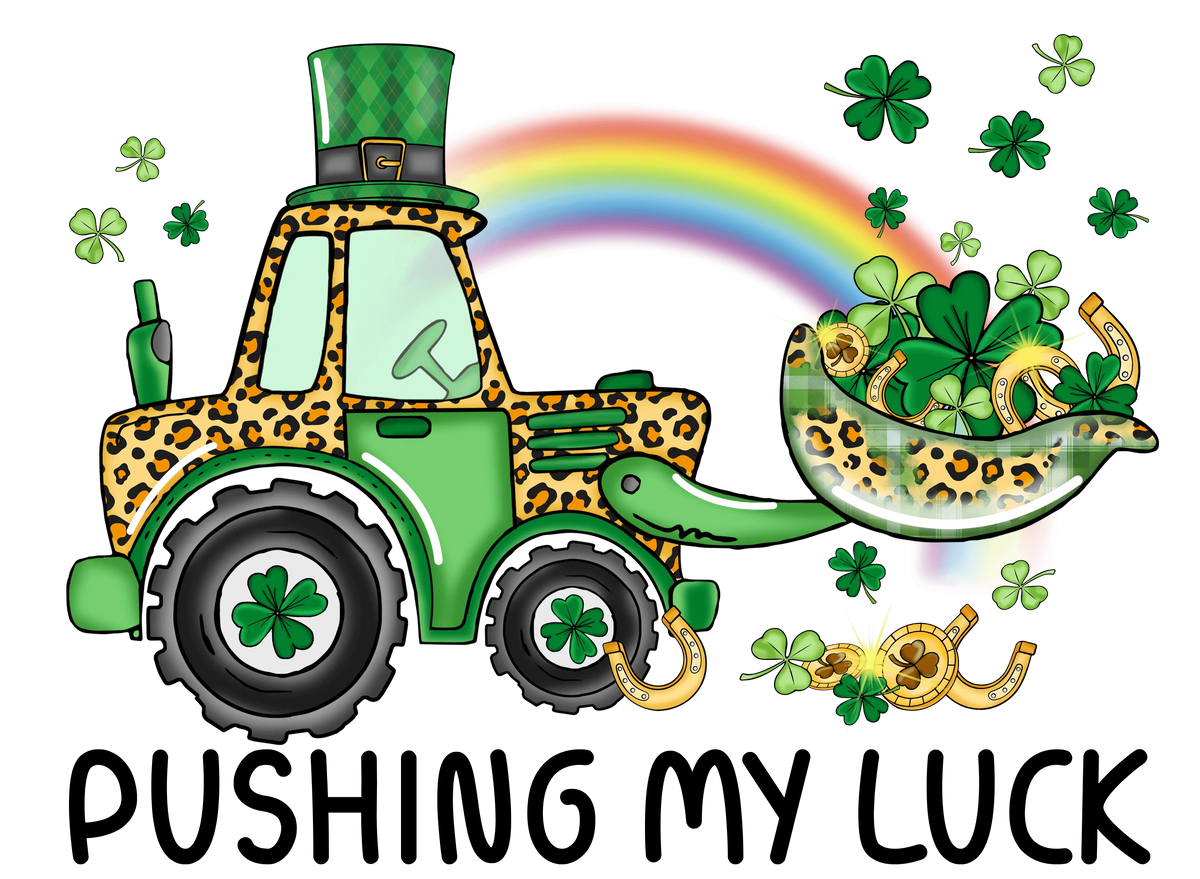 Pushing My Luck Lucky Charms Clover Truck Design - DTF Ready To Press ...