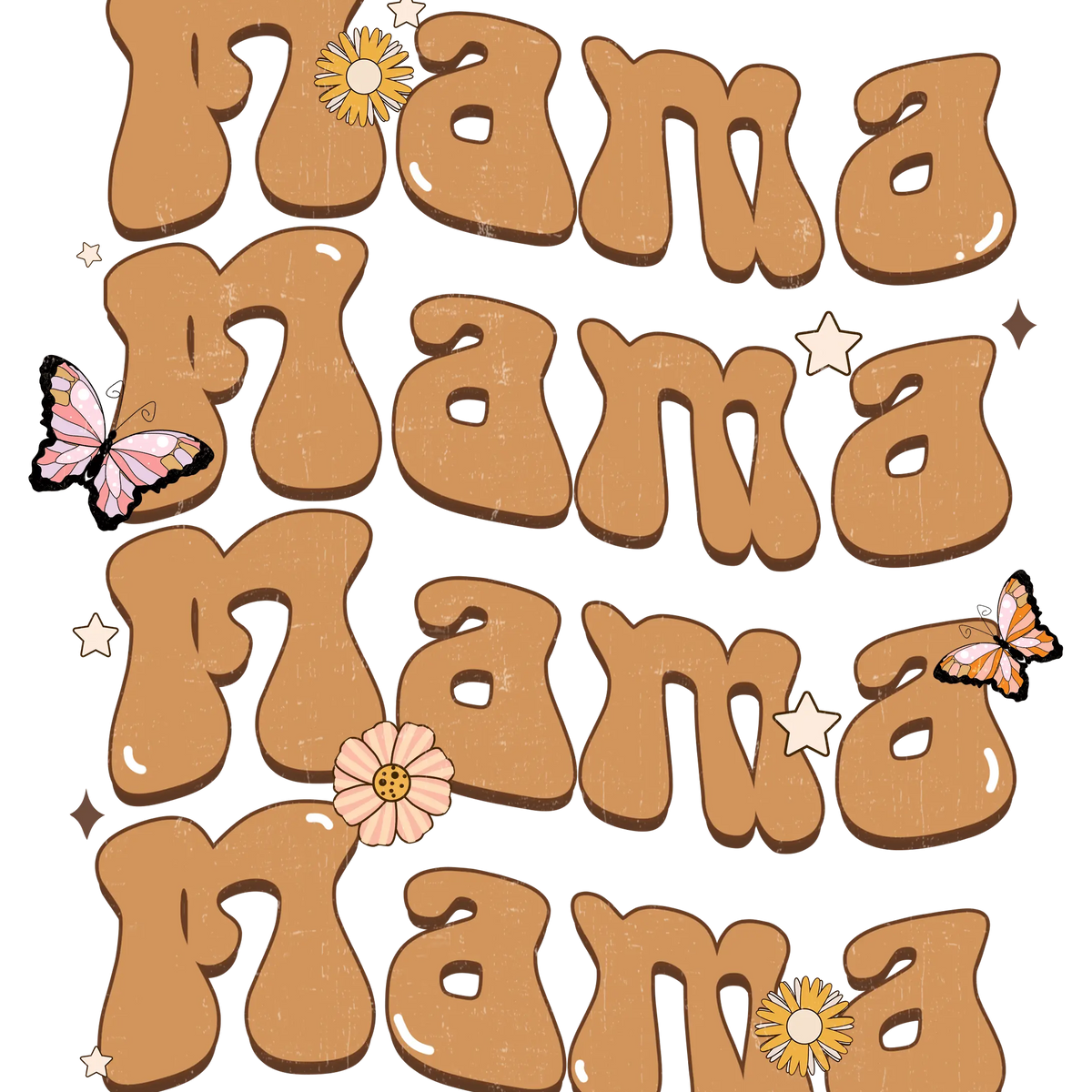 Cute Mother's Day Mama Design - DTF Ready To Press