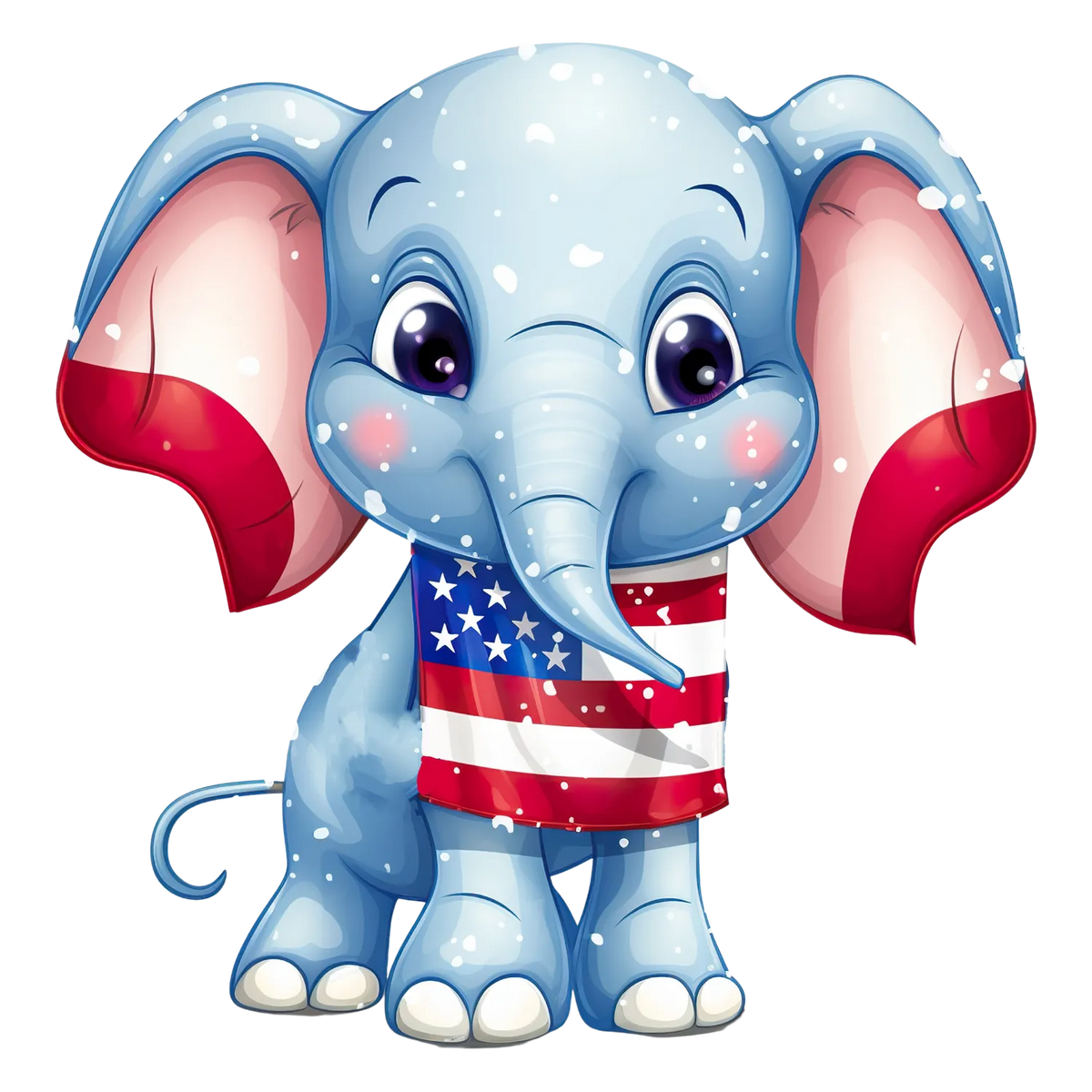 Patriotic Elephant DTF Transfer Ready to Press