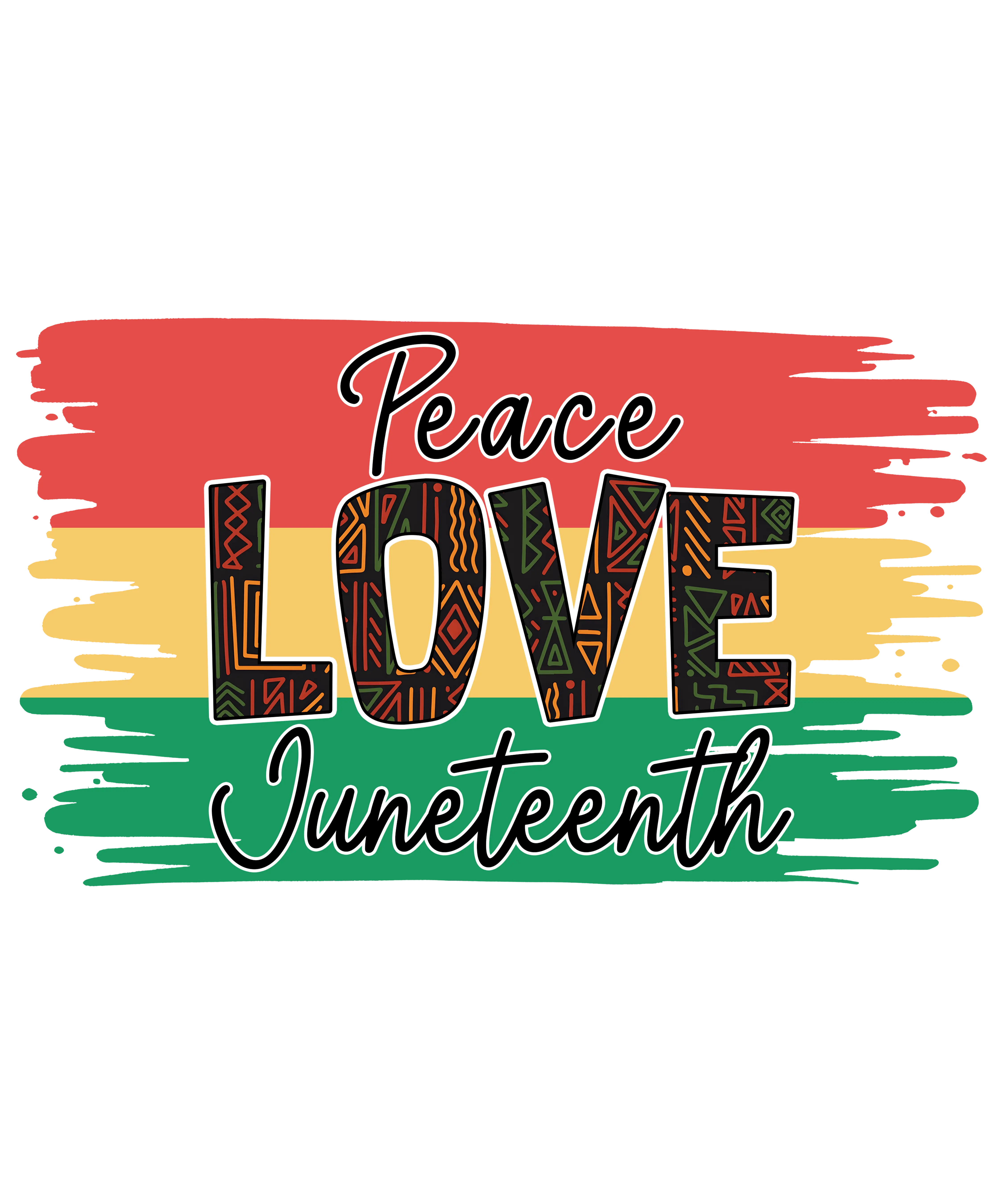 Peace Love Juneteenth Design - DTF Ready To Press — DTF Center