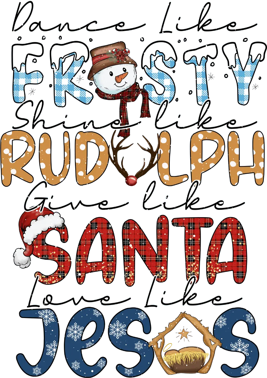 Santa Jesus Christmas Design - DTF Ready To Press — DTF Center