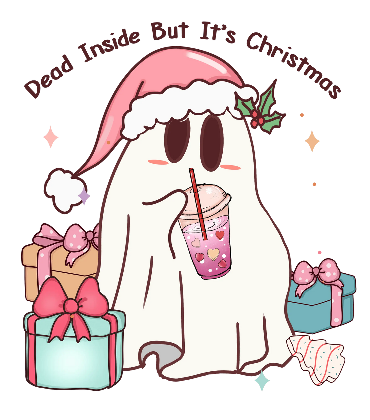 Dead Inside Christmas Design - DTF Ready To Press - DTF CENTER