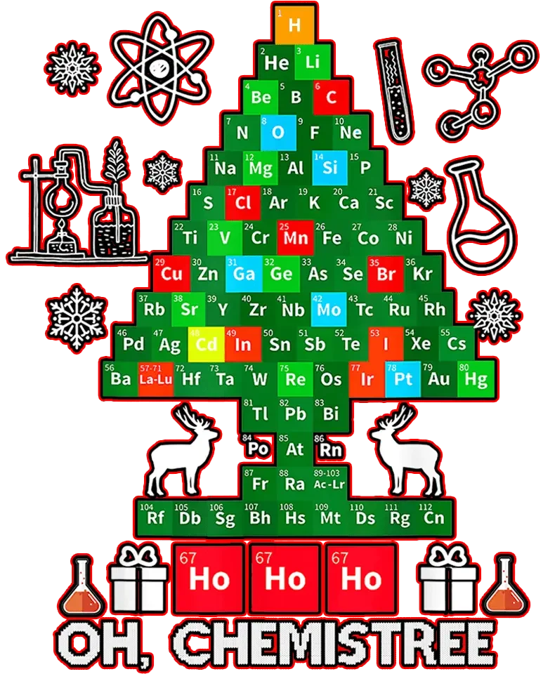 Chemistree Christmas Design - DTF Ready To Press - DTF CENTER