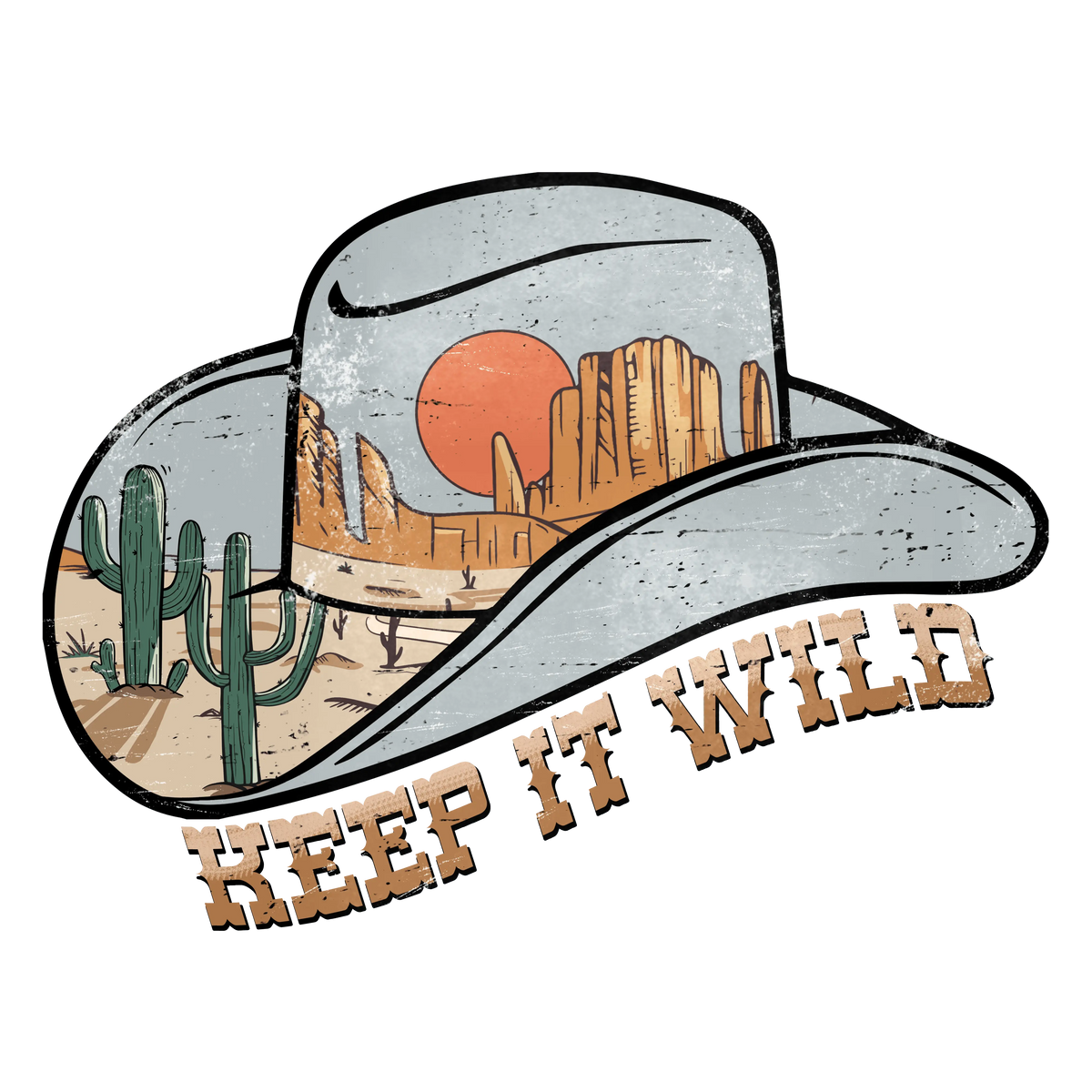 Wild Cowboys Western Design - DTF Ready to Press Easily