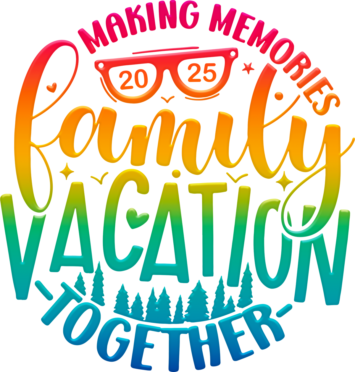 2025 Family Vacation Matching Design - DTF Ready To Press