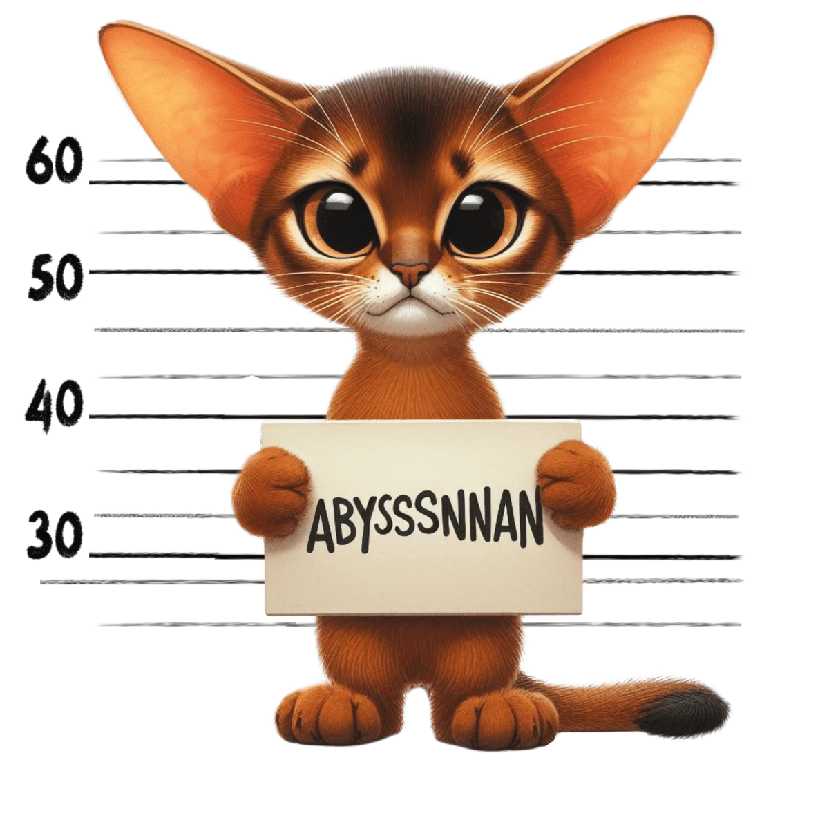 Abyssinian Cat Design - DTF Ready To Press - DTF CENTER