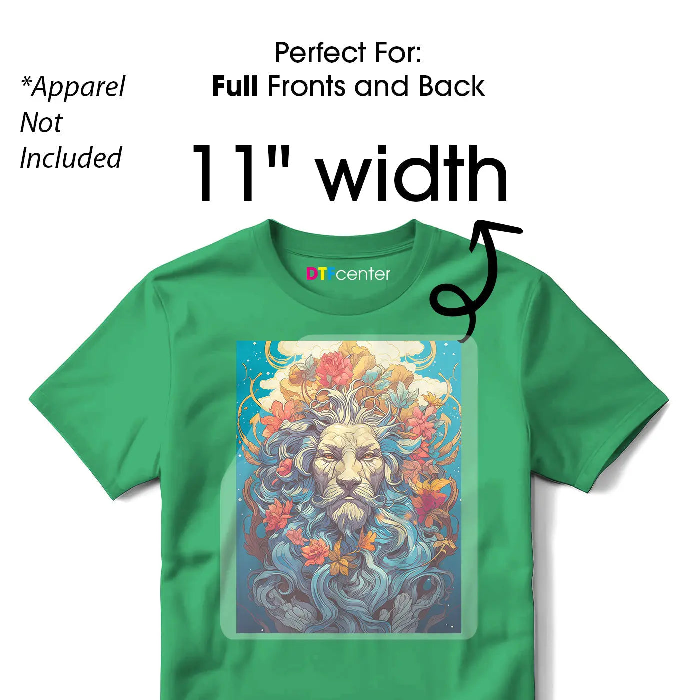 Custom DTF Transfers by Size | Same-Day Full-Color Print