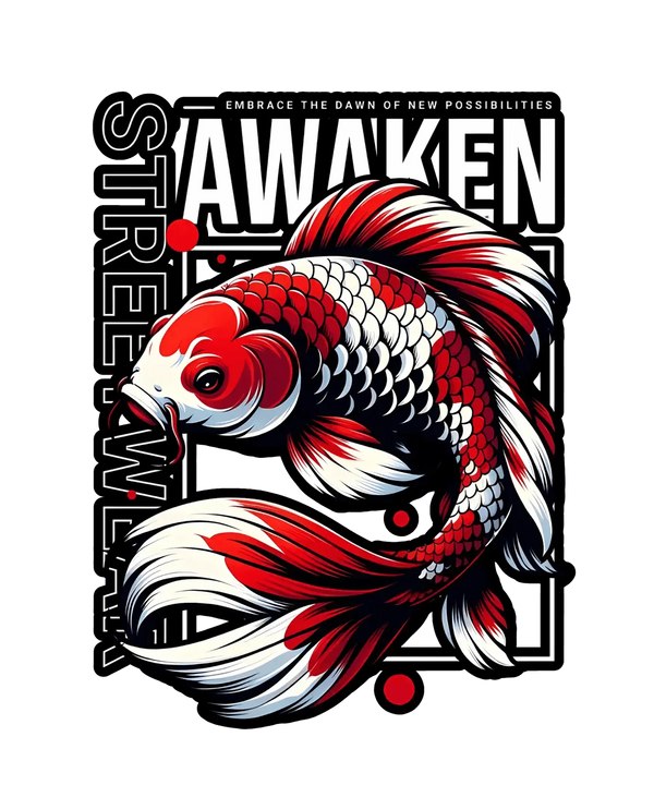 Awaken Koi Fish - DTF Ready to Press
