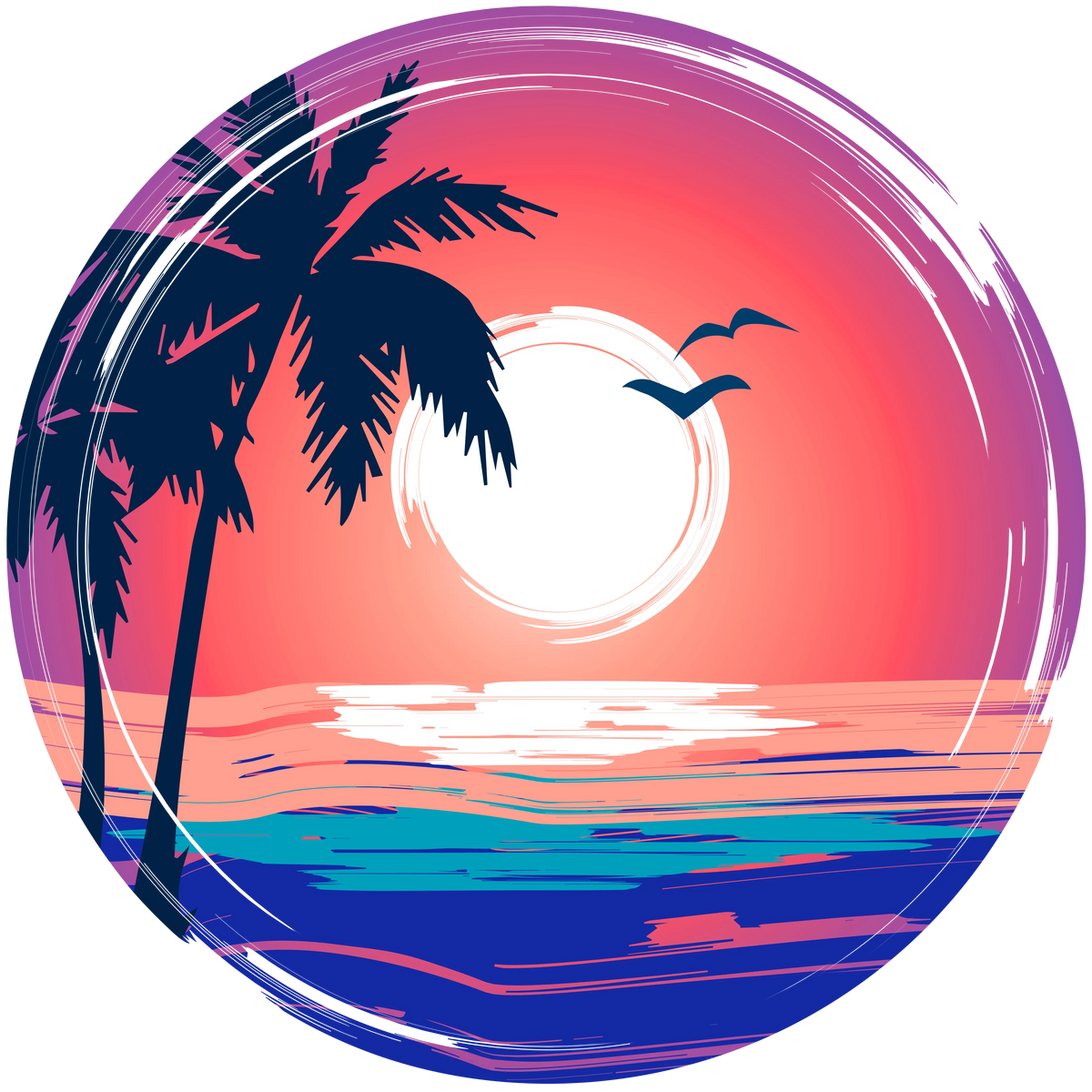 Sunset Design - DTF Ready To Press