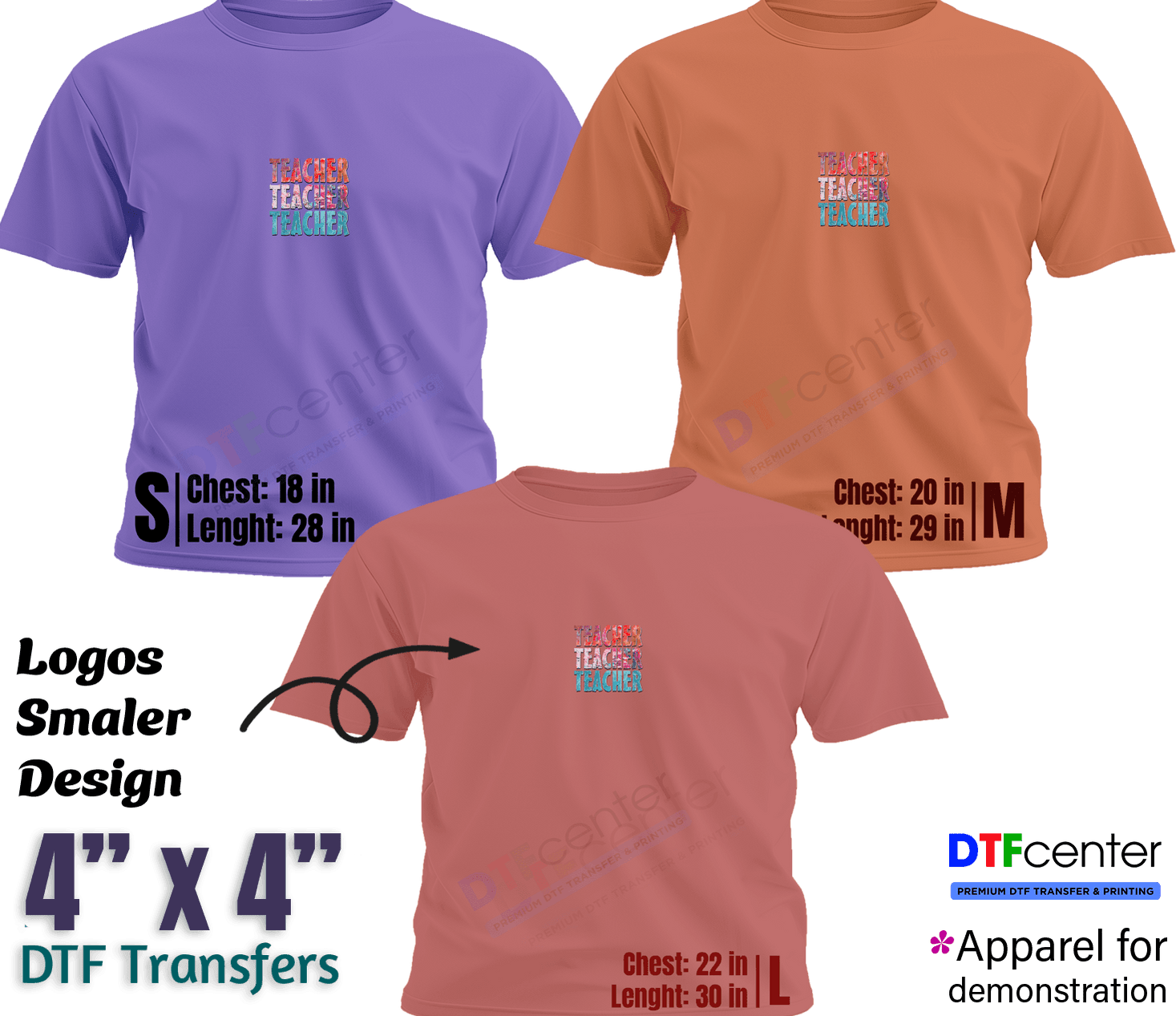 Custom DTF Transfers by Size. — DTF Center