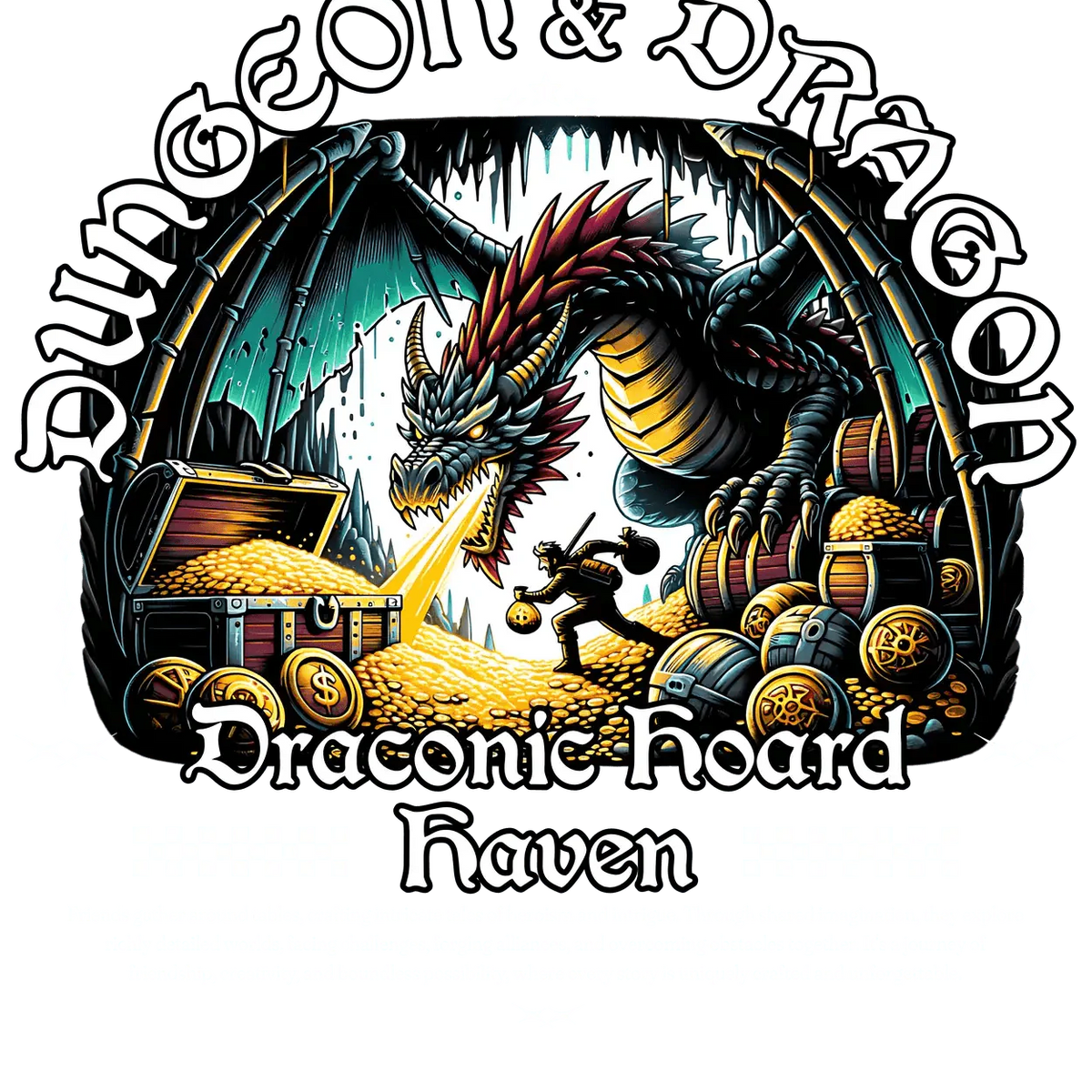 Dungeon & Dragon Hoard - DTF Ready to Press