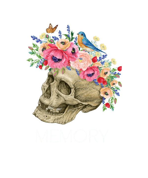 Floral Skull Memory - DTF Ready to Press