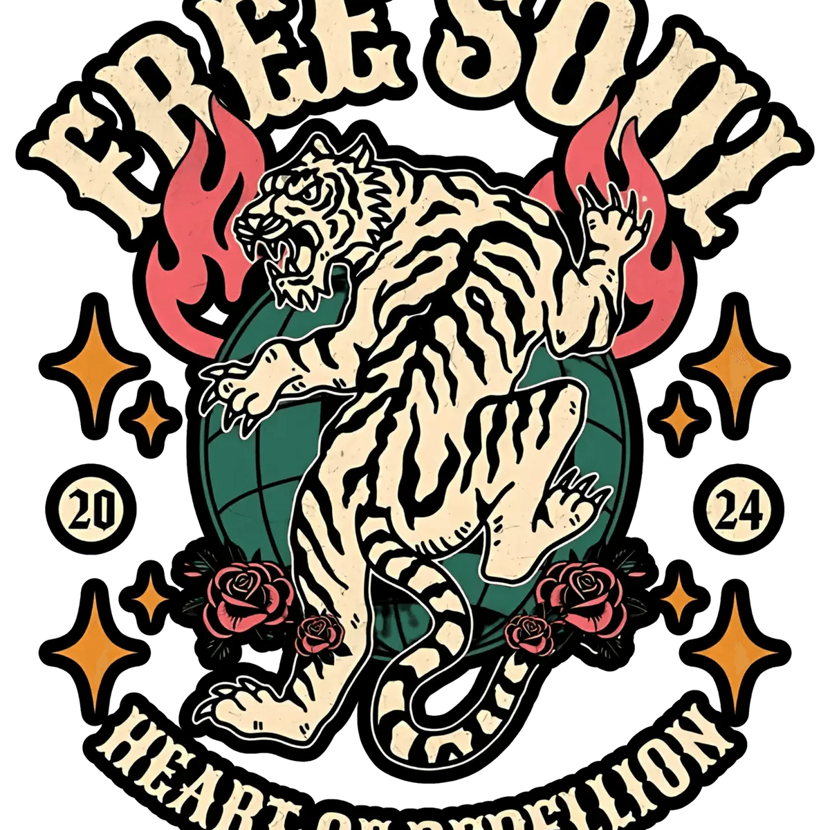 Free Soul Tiger - DTF Ready to Press