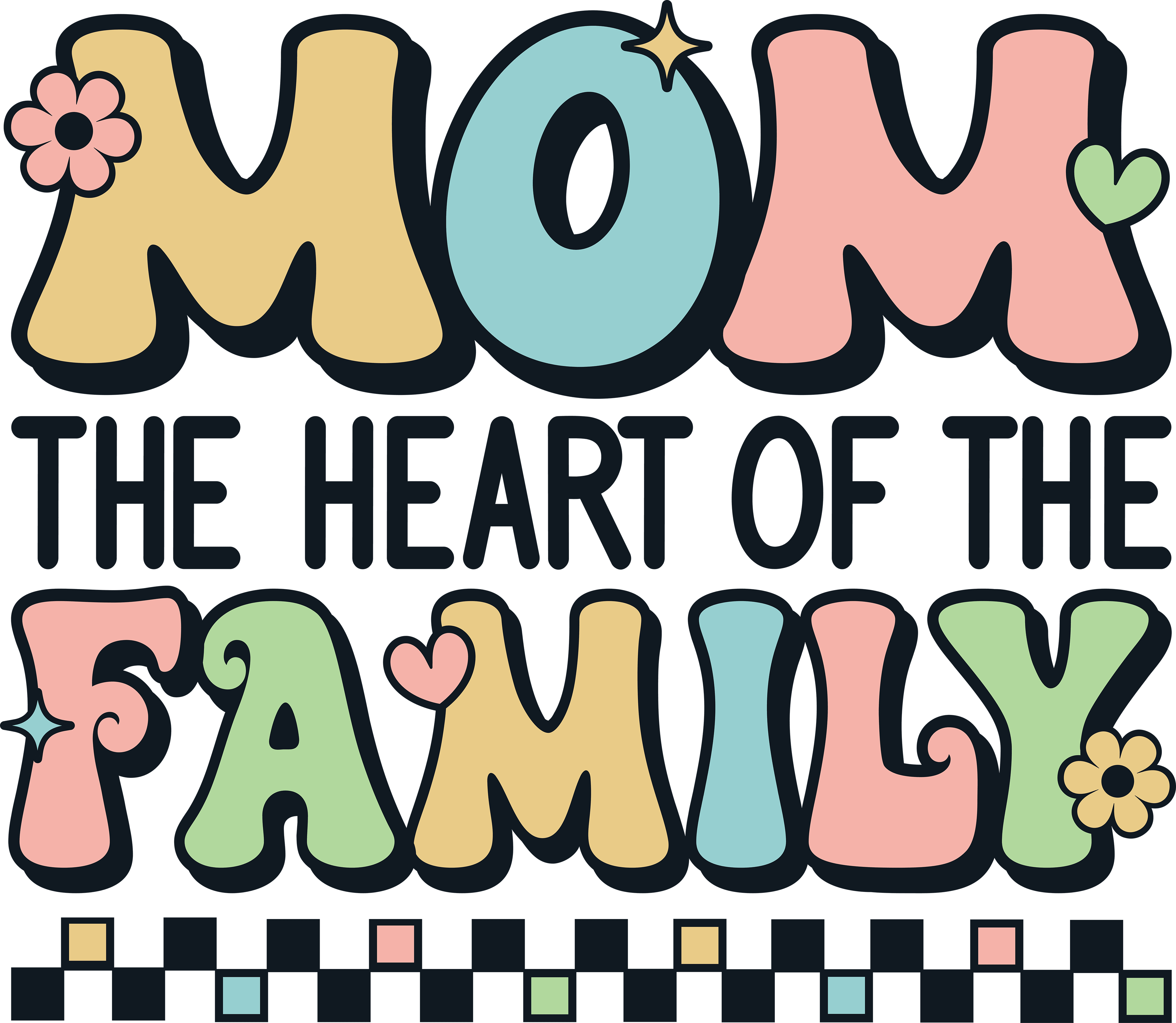 Mom The Heart Of The Family Design - DTF Ready To Press — DTF Center