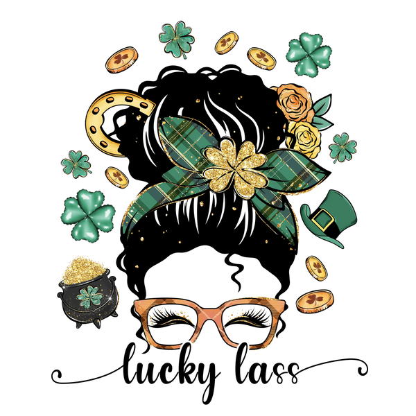 Lucky Lass St Patrick's Day Design - DTF Ready To Press