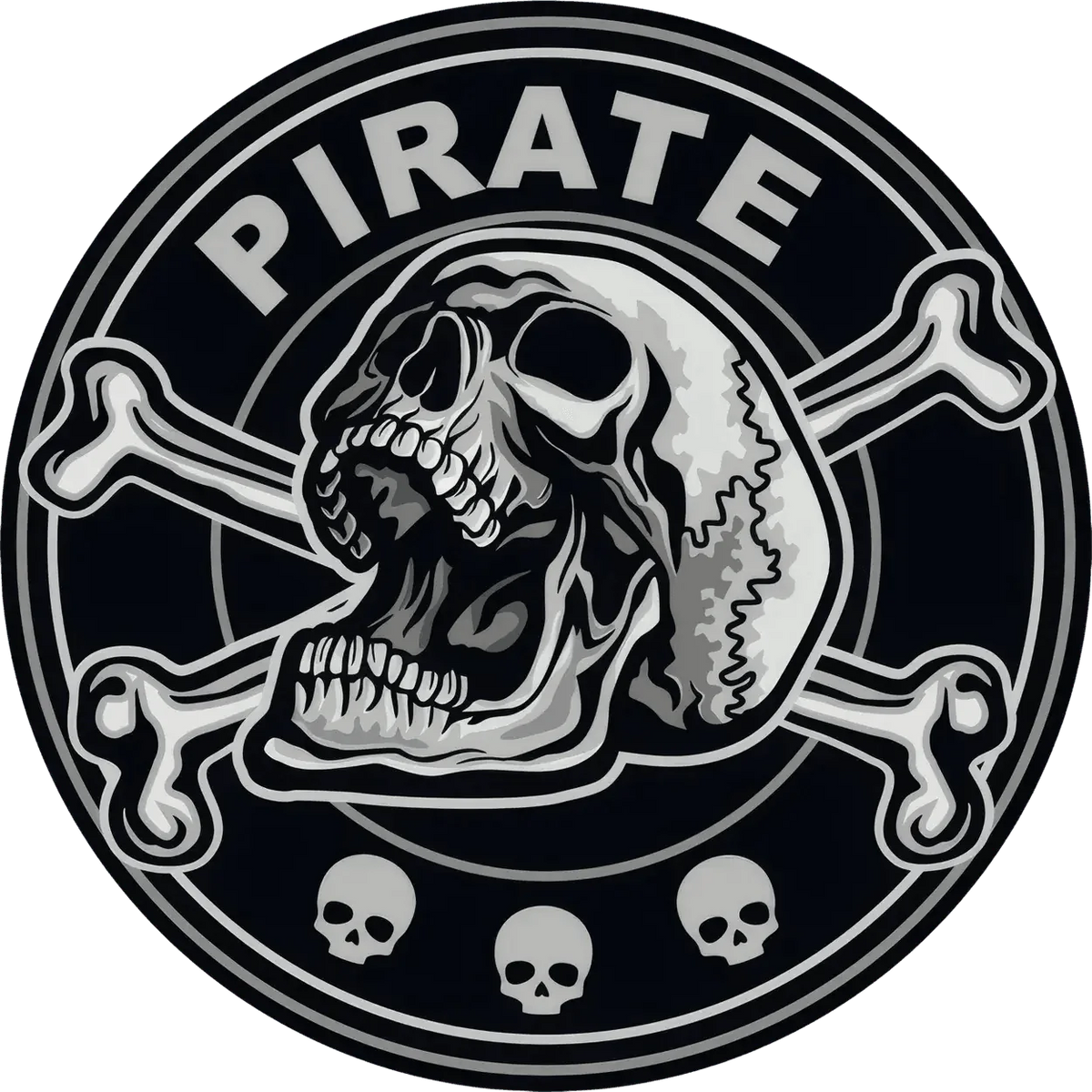 Pirate Skull Logo - DTF Ready to Press