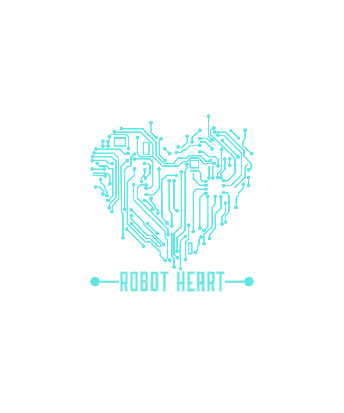 Robot Heart Design - DTF Ready to Press