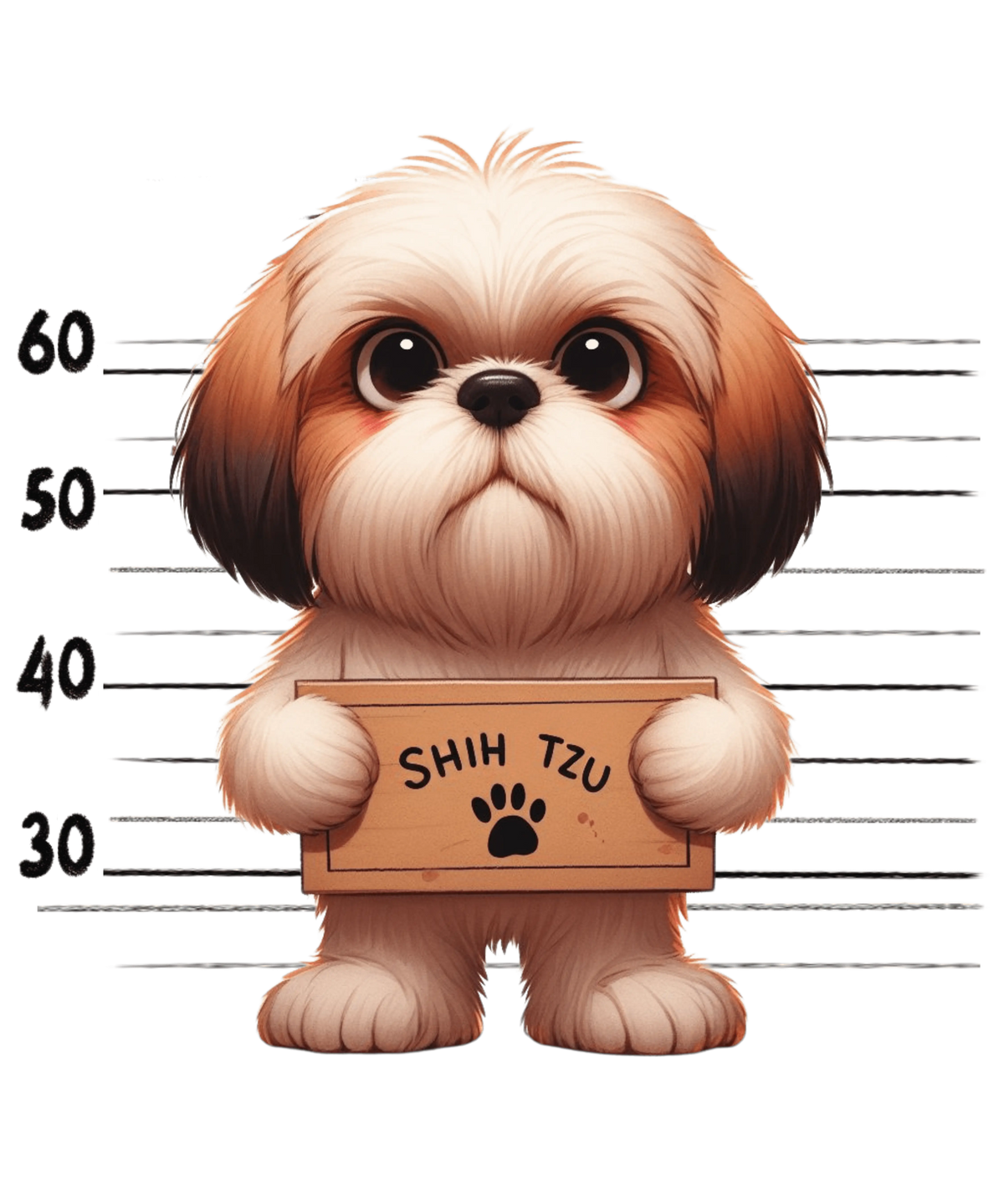 Little Shih Tzu Design - DTF Ready To Press - DTF CENTER