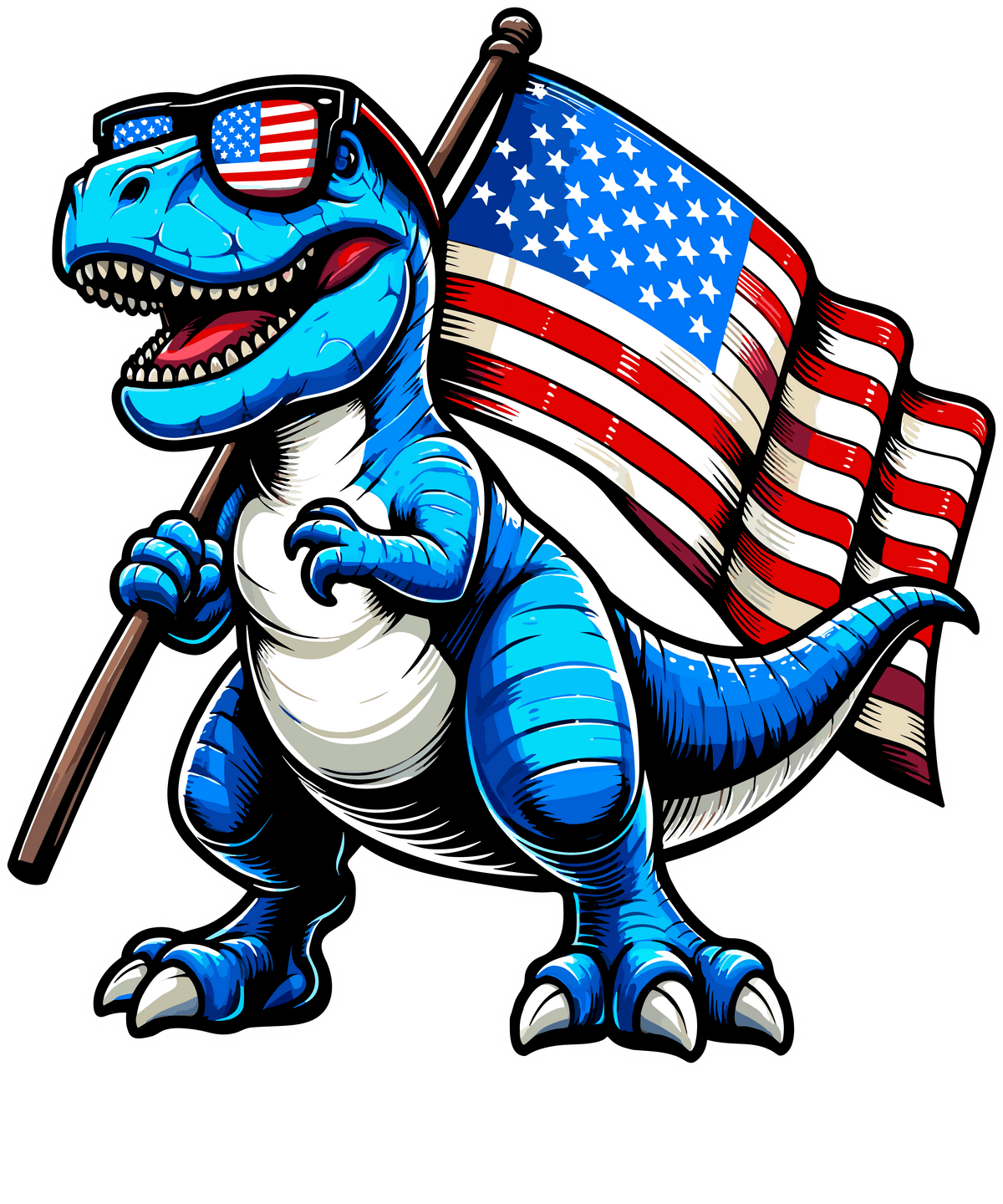 4th Of July Dinosaur Design - DTF Ready To Press — DTF Center