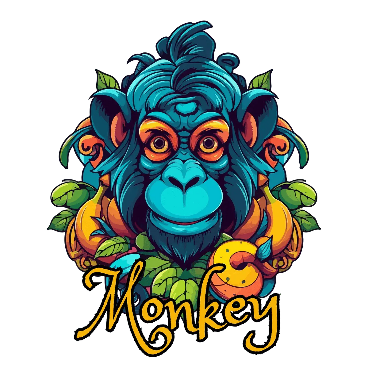 Tropical Monkey - DTF Ready to Press