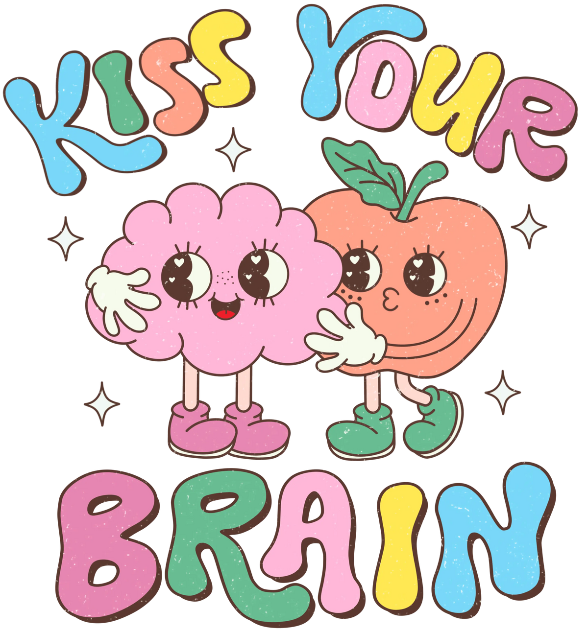 Kiss Your Brain Design - DTF Ready To Press - DTF CENTER