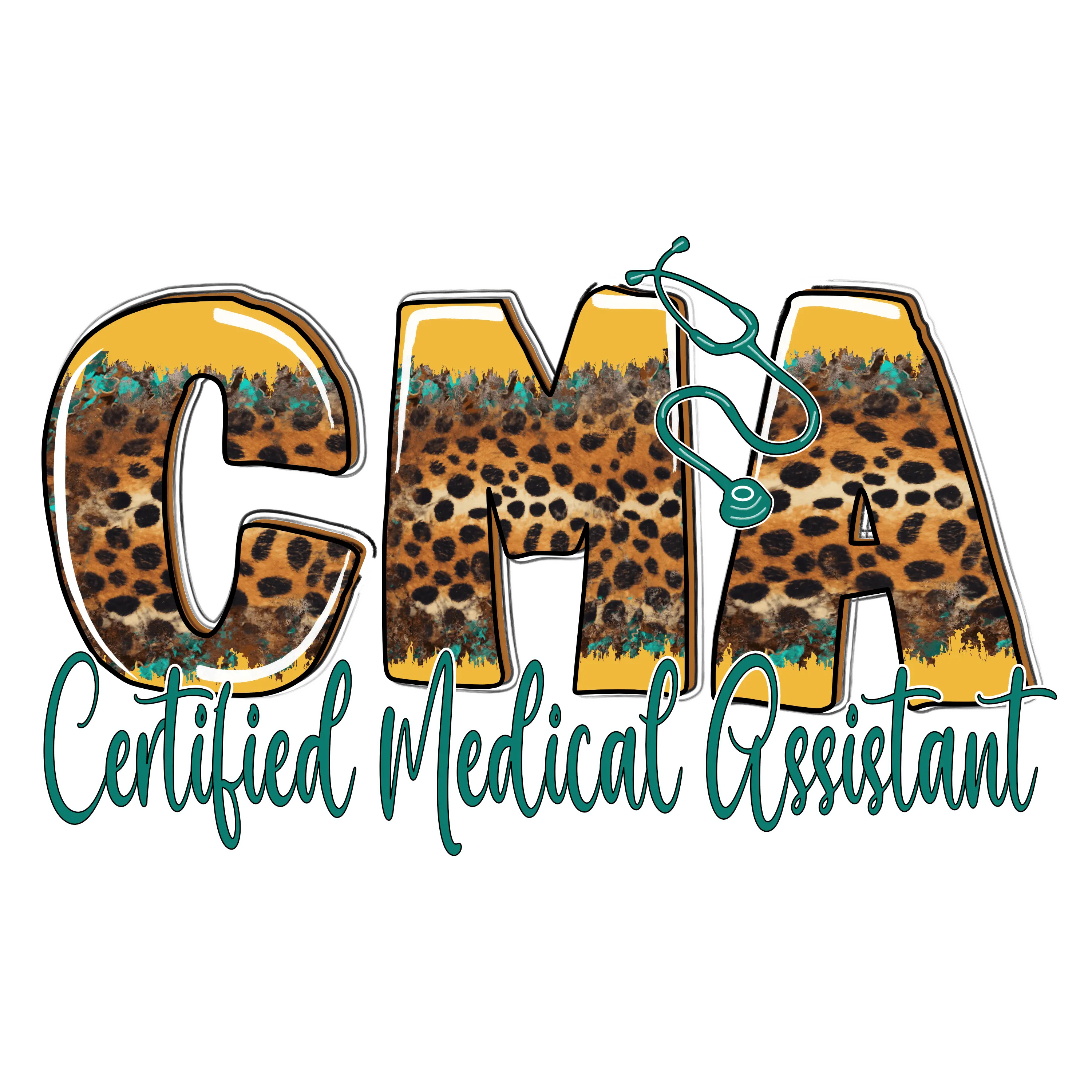 CMA Certified Medical Assistant Western Design - DTF Ready To Press ...