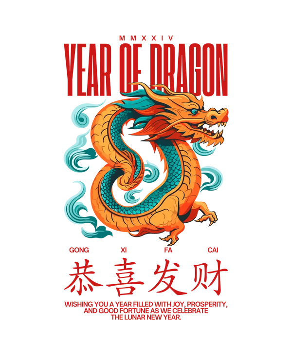 Year of Dragon - DTF Ready to Press