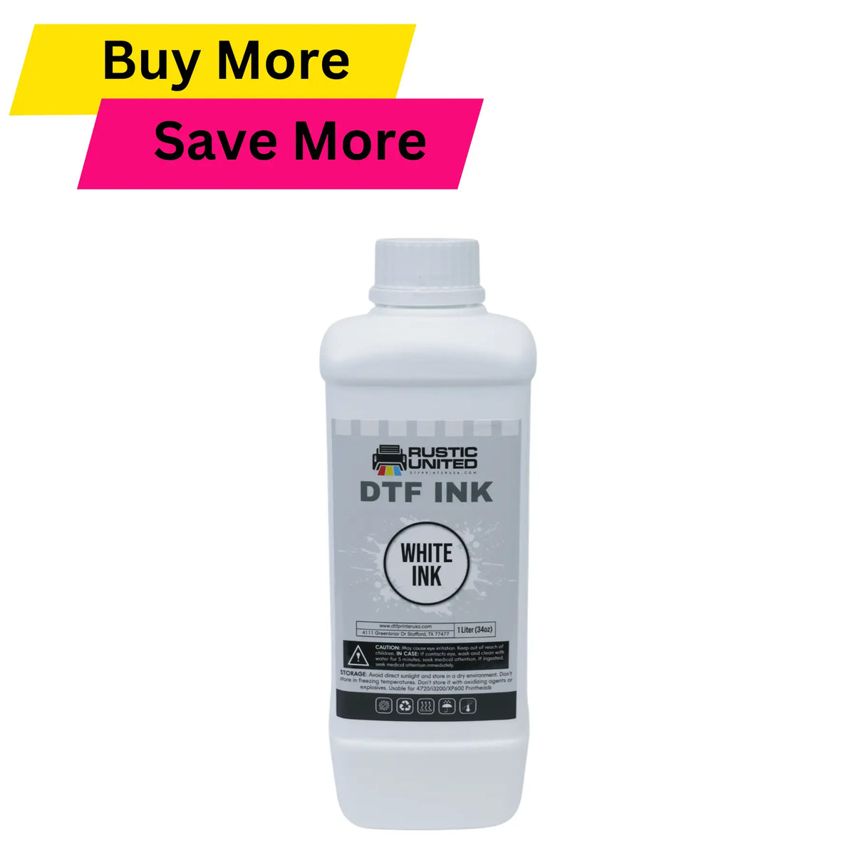 DTF Ink USA – 1 Liter White Ink | Vibrant Color | DTF Center