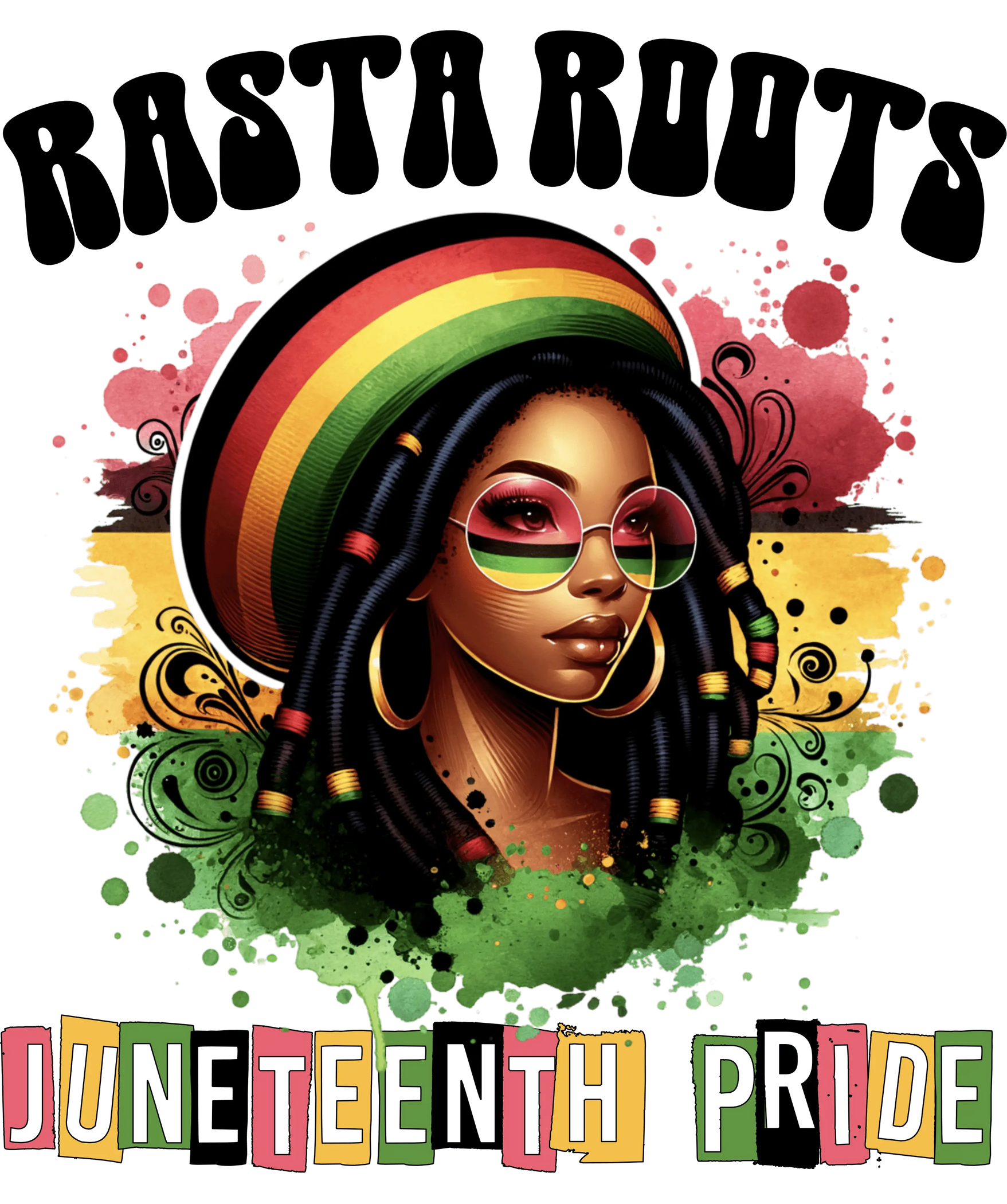 Rasta Roods Juneteenth Pride Design - DTF Ready To Press — DTF Center
