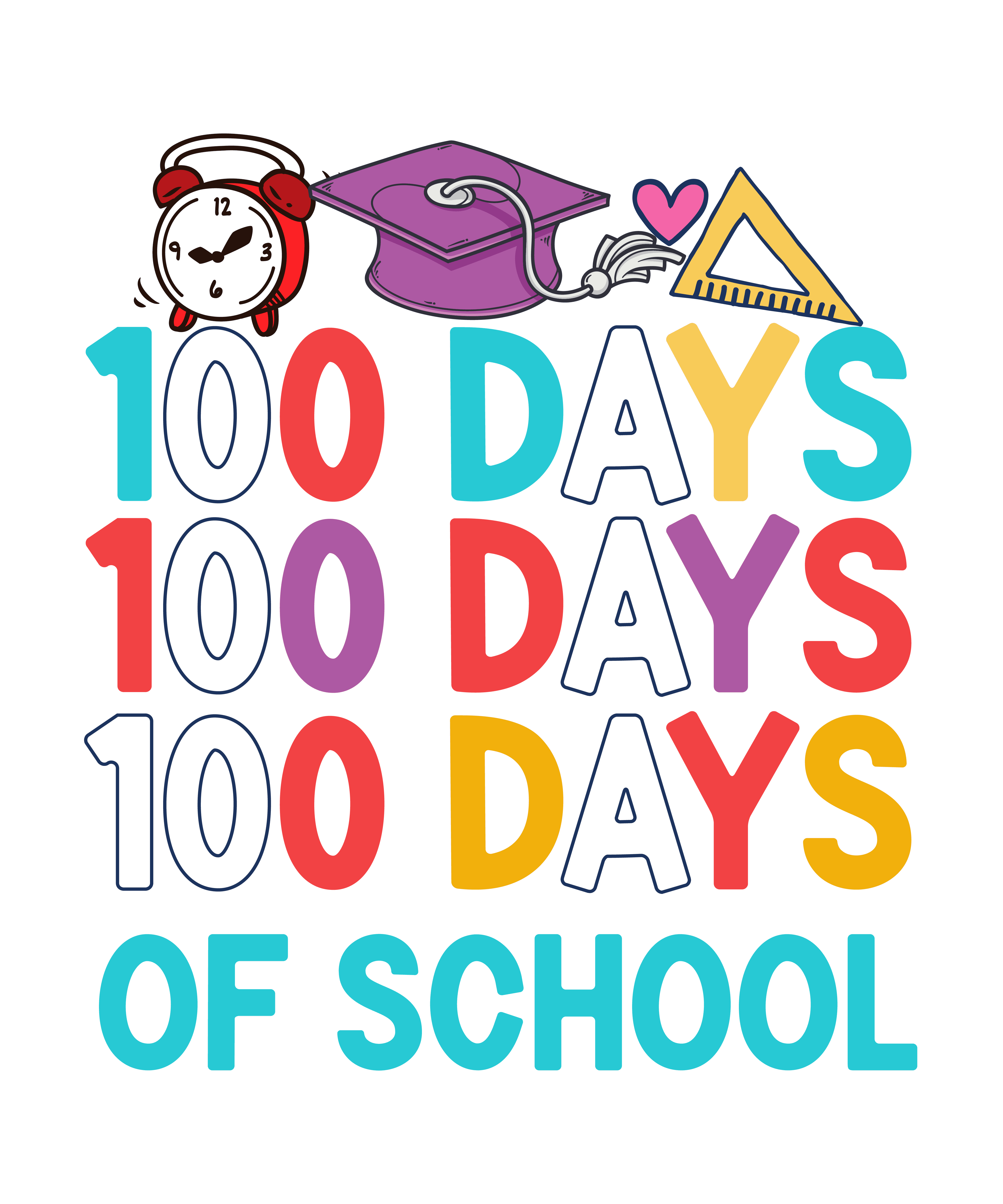 100 Days Of School Math Lover Design - DTF Ready To Press — DTF Center