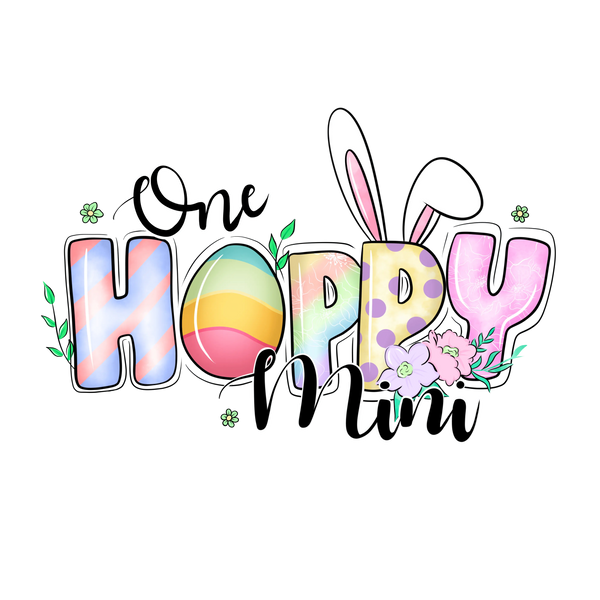 One Hoppy Mini Easter Design - DTF Ready To Press DTF Center