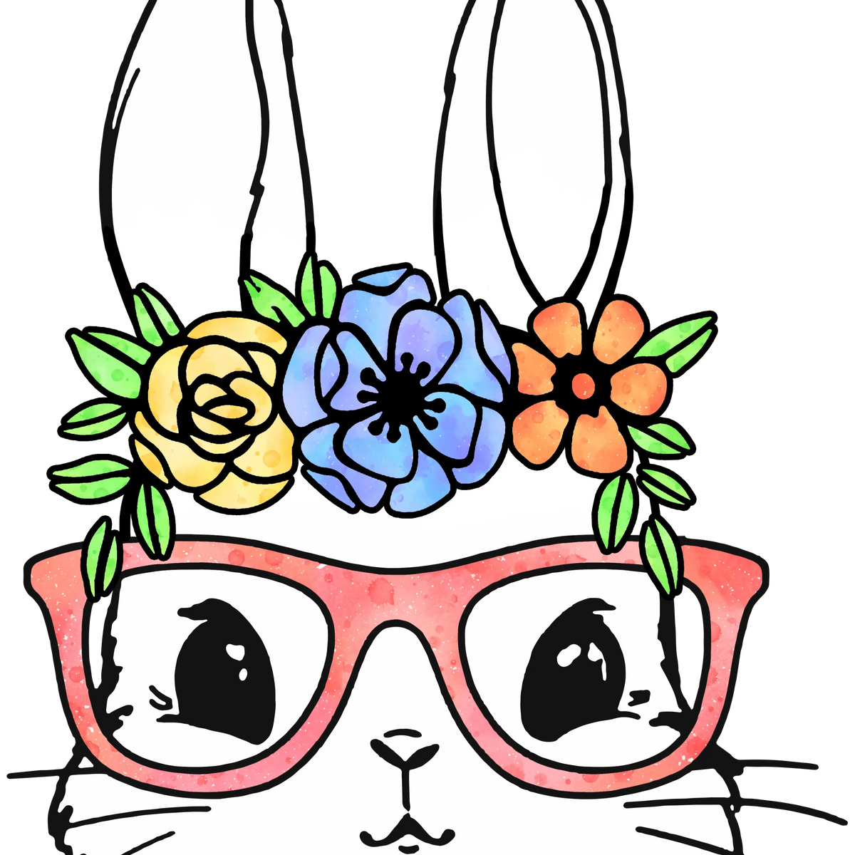 Easter Cute Bunny Design - DTF Ready To Press DTF Center