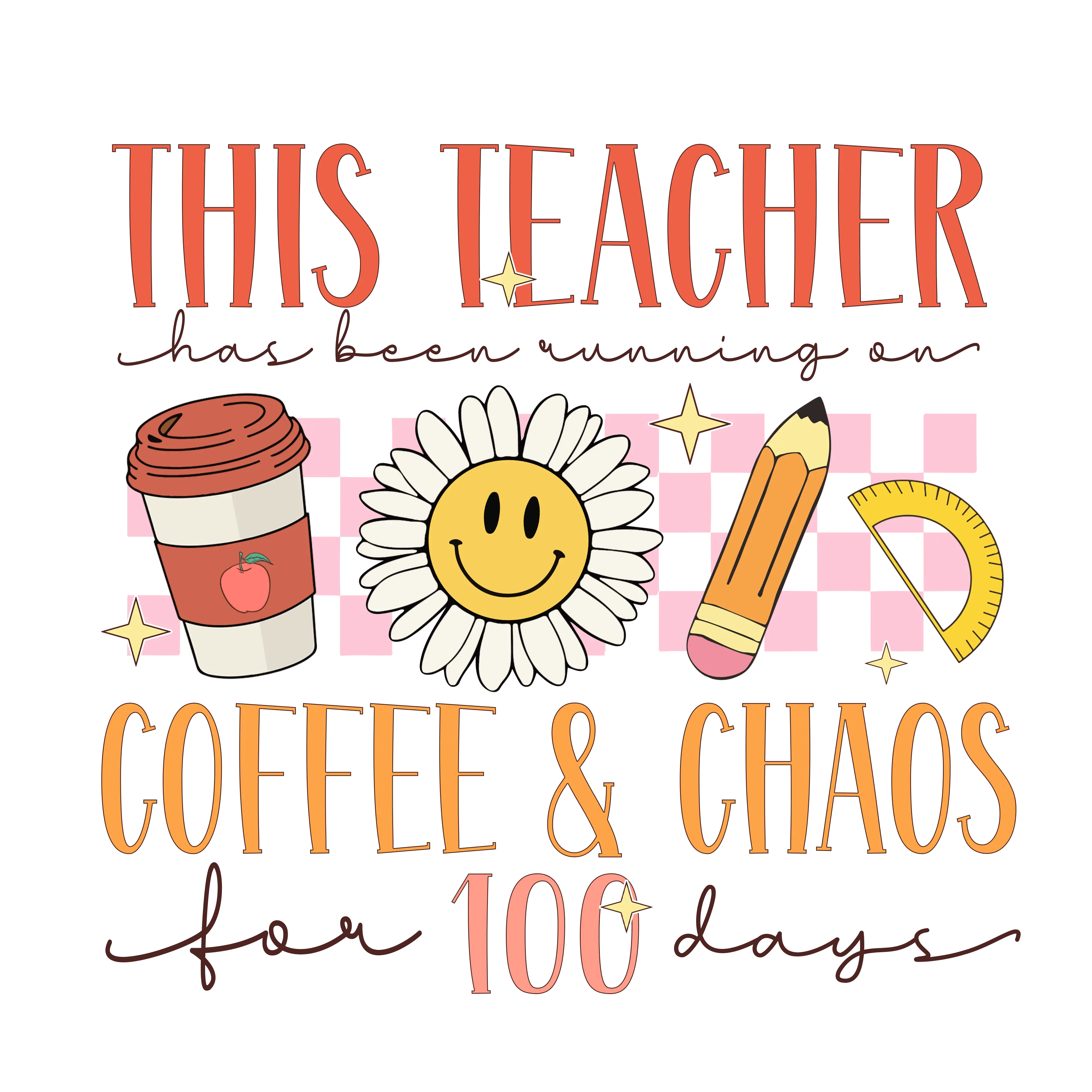 Retro 100 Days Of School Design - DTF Ready To Press — DTF Center